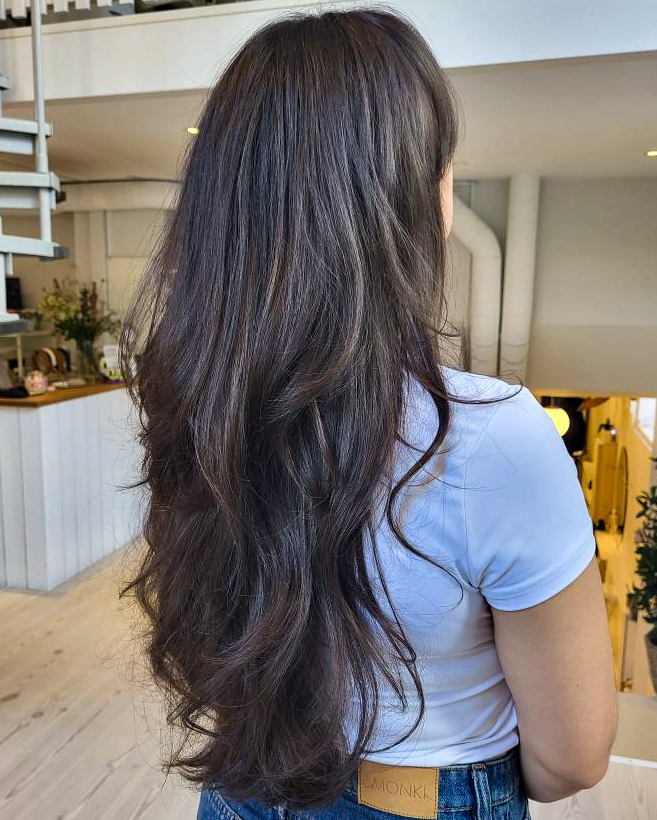 Butterfly cut with long layers