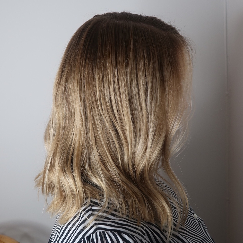 Varm kall hårfärg balayage